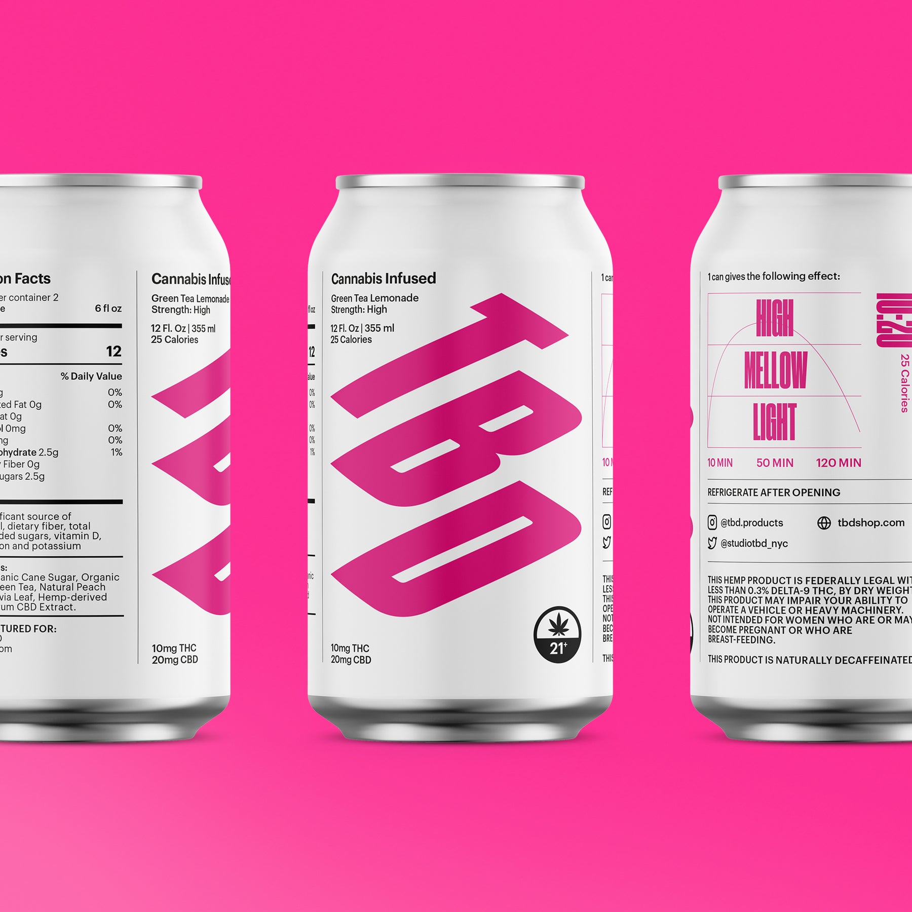 THC Infused Green Tea Lemonade High 10:20 (12-pack)