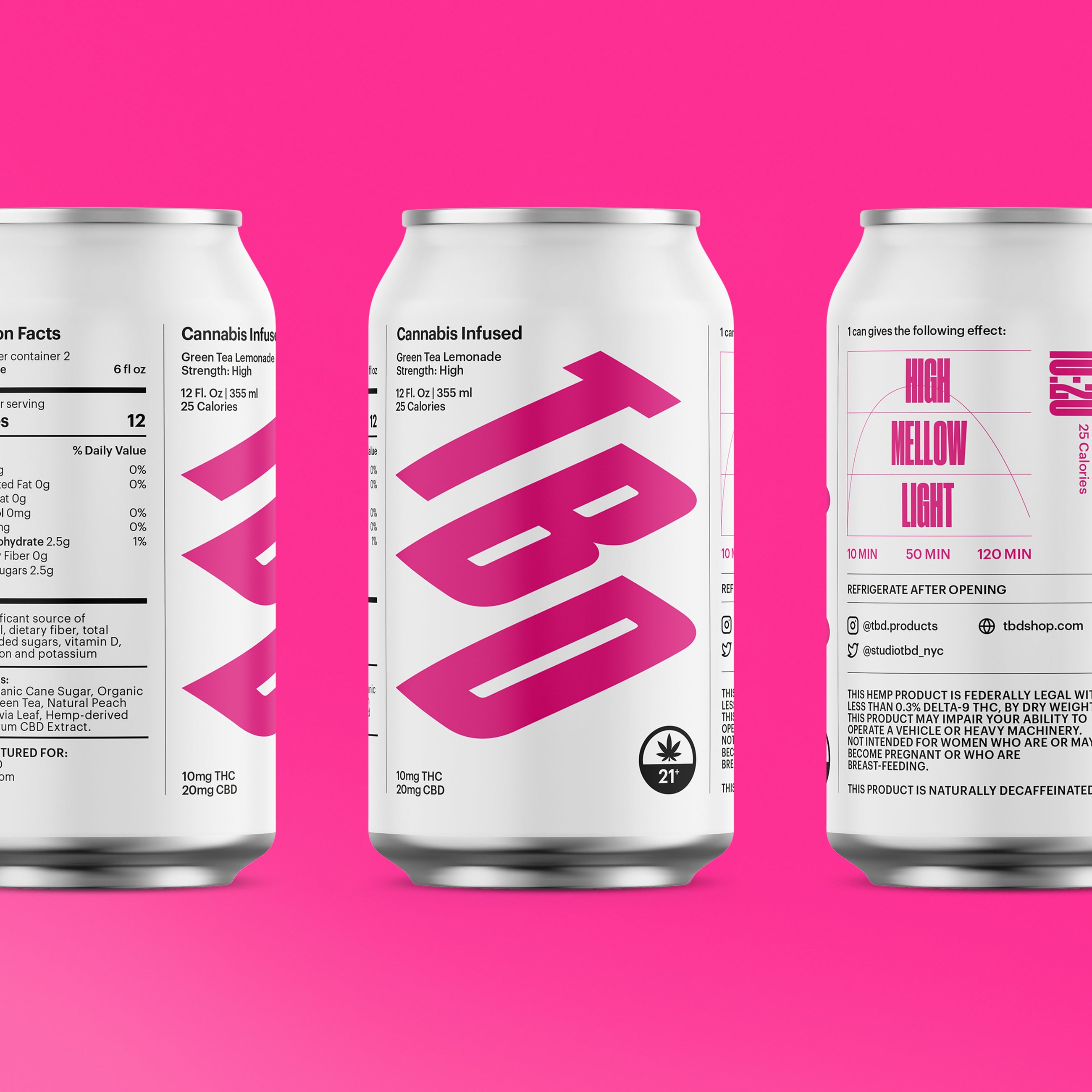 THC Infused Green Tea Lemonade High 10:20 (12-pack)